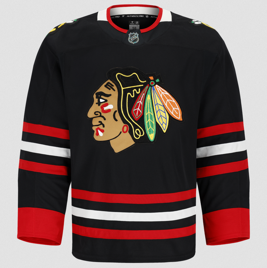 ANY NAME AND NUMBER CHICAGO BLACKHAWKS ALTERNATE FANATICS AUTHENTIC PR